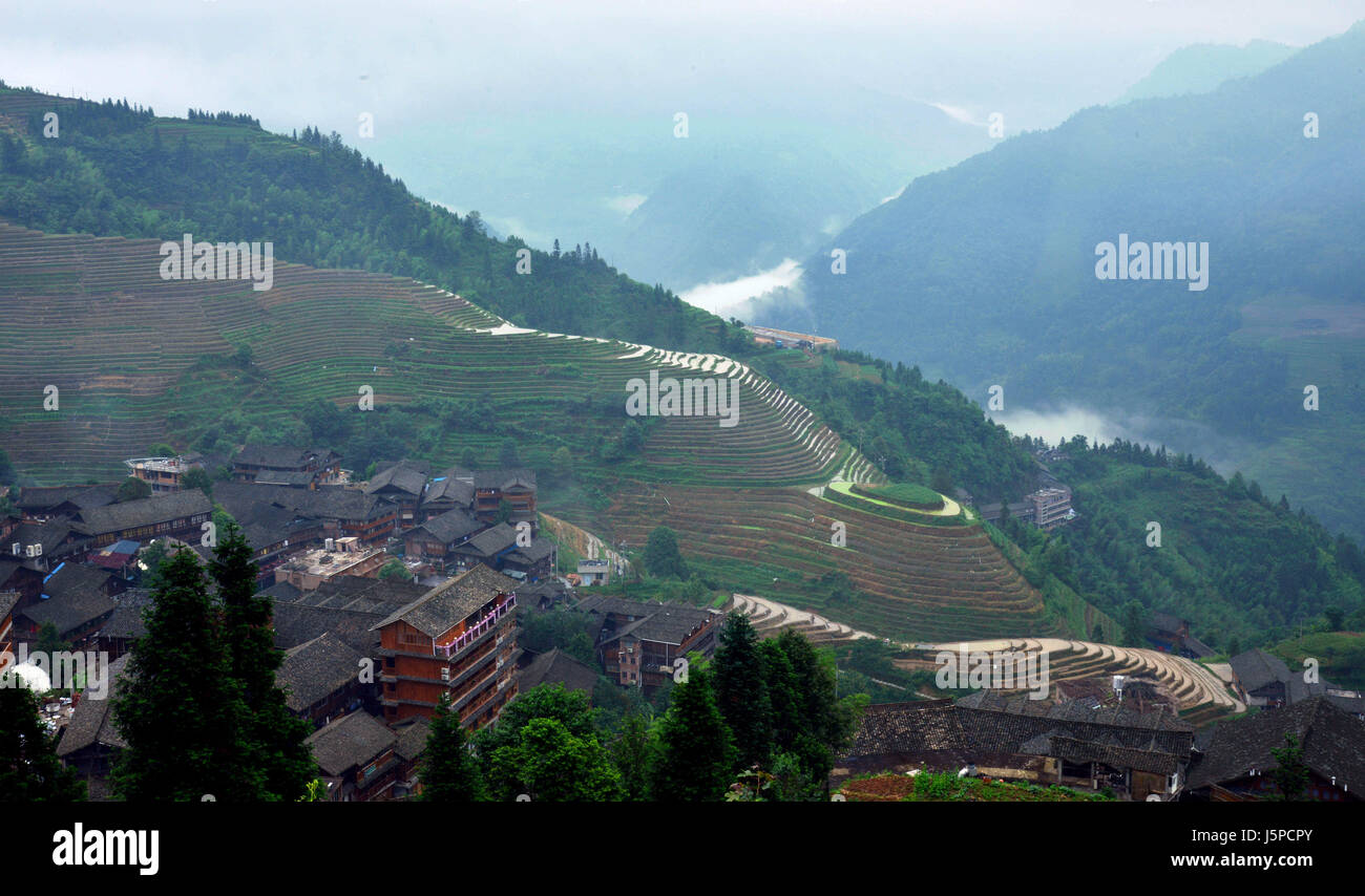 Giangxi, China. 18th May, 2017.The Longji Terraced Field, also known as ...