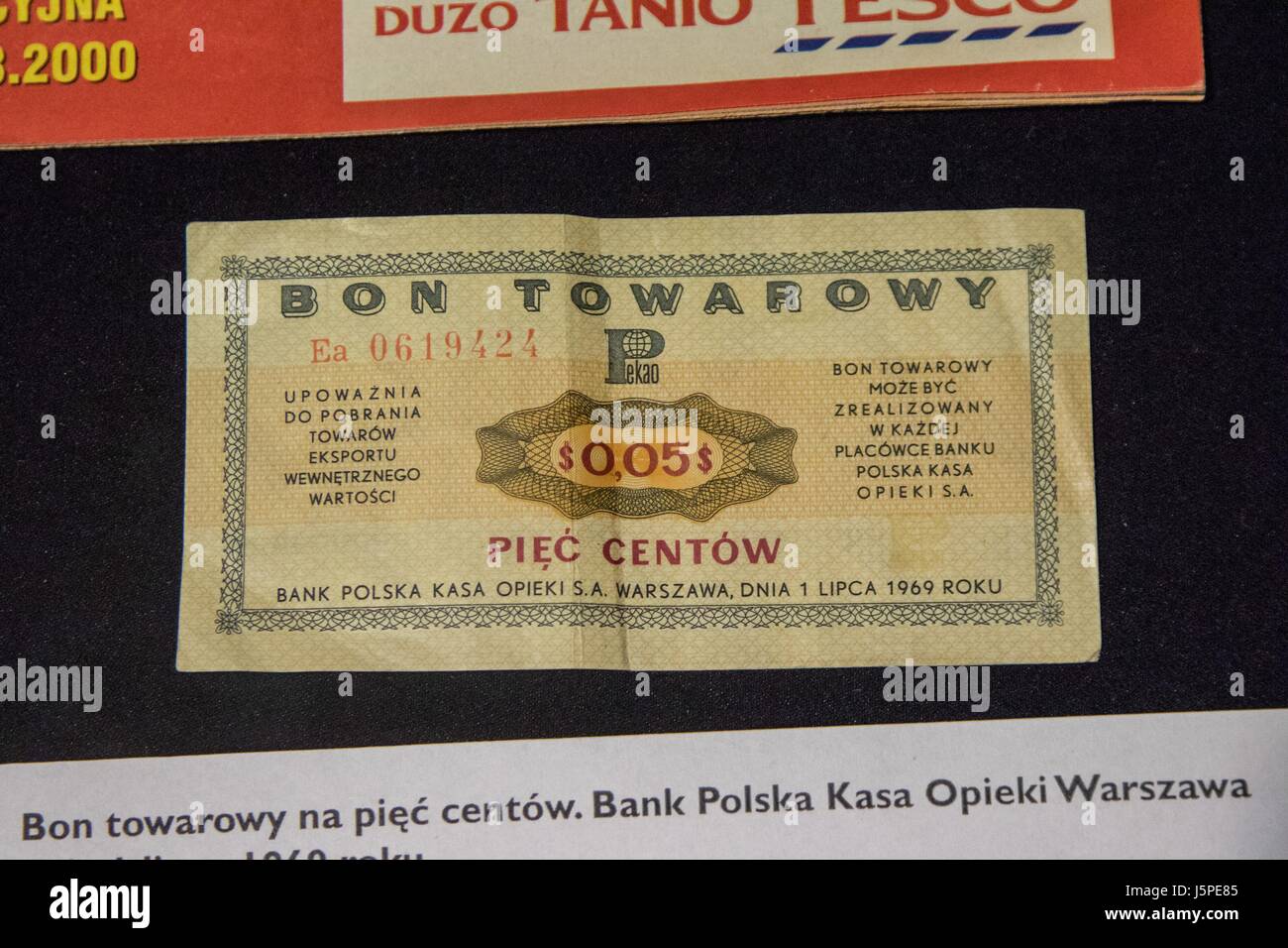 Ration cards used in Poland from August 1976 to July 1989 are exhibited ...