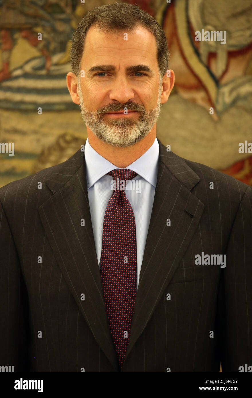 Spanish King Felipe VI during audience in PalaceReal in Madrid, Spain ...