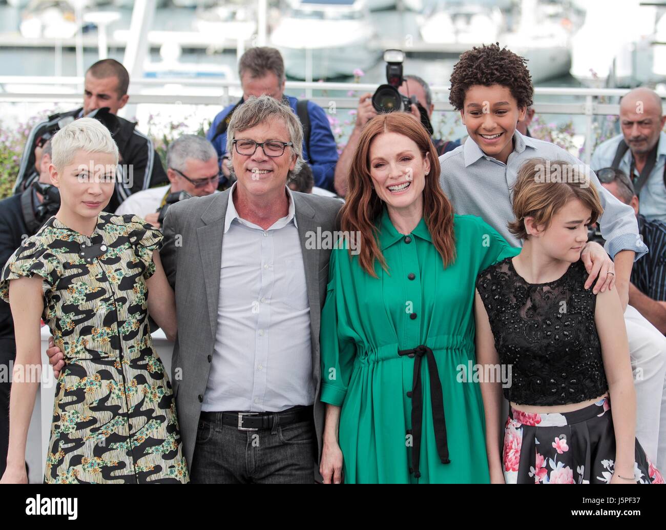 Cannes, France 18 May 2017 Michelle Williams, Todd Haynes, Julianne Moore, Jaden Michael ...