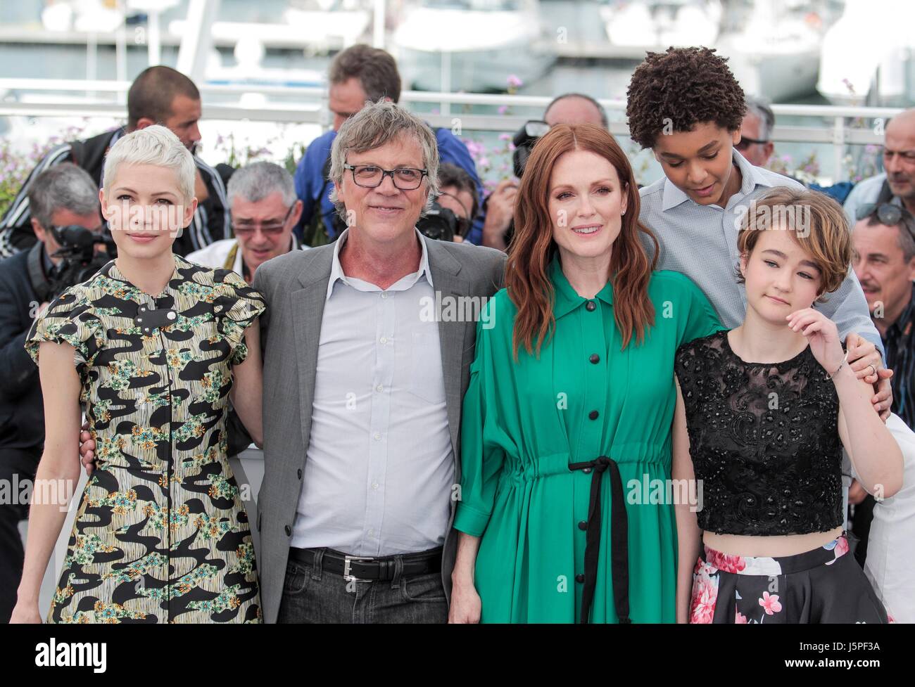 Cannes, France 18 May 2017 Michelle Williams, Todd Haynes, Julianne Moore, Jaden Michael ...