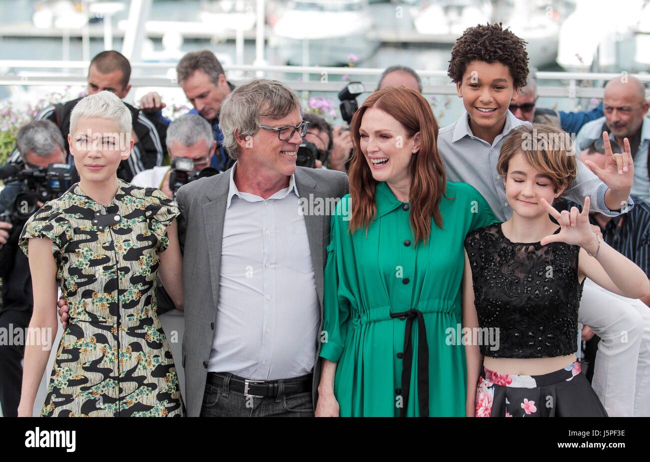 Cannes, France 18 May 2017 Michelle Williams, Todd Haynes, Julianne Moore, Jaden Michael ...
