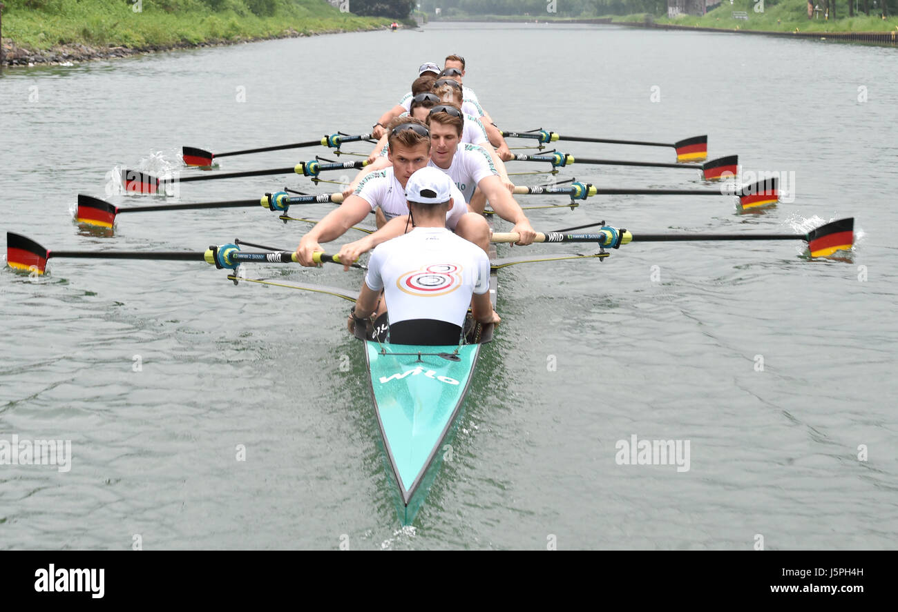 Dortmund, Germany. 18th May, 2017. The 2017 Germany rowing eight at ...