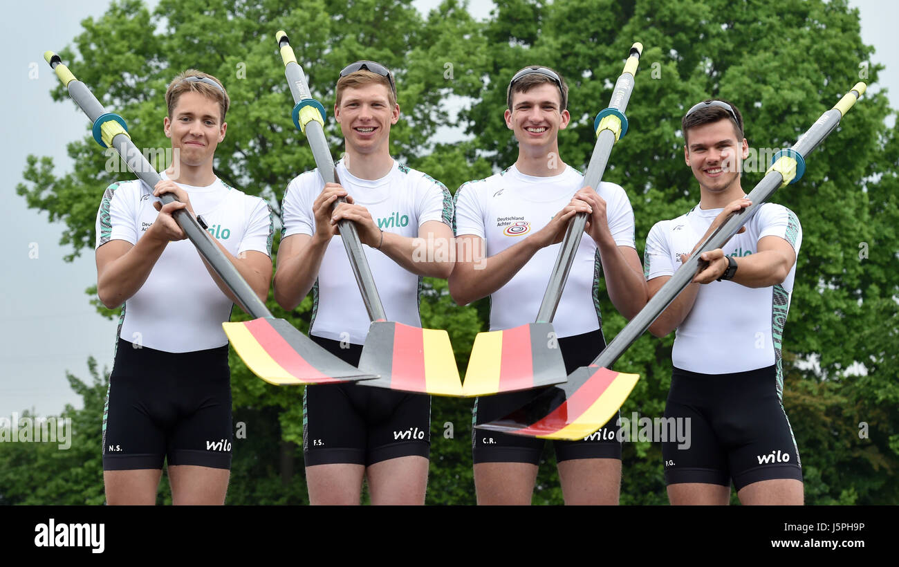 Dortmund, Germany. 18th May, 2017. The 2017 Germany rowing four at ...