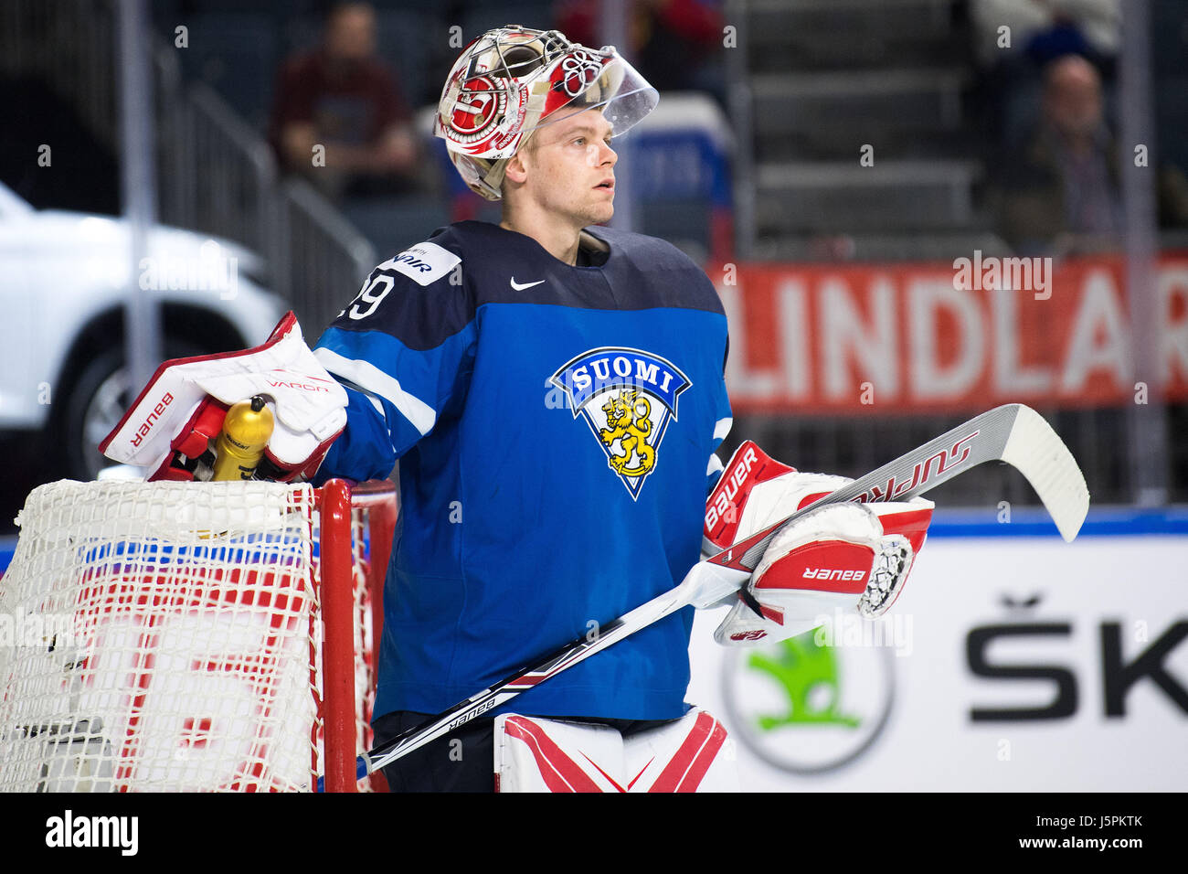 Cologne, Germany. 18th May, 2017. Finnish goalkeeper Harri Sateri ...