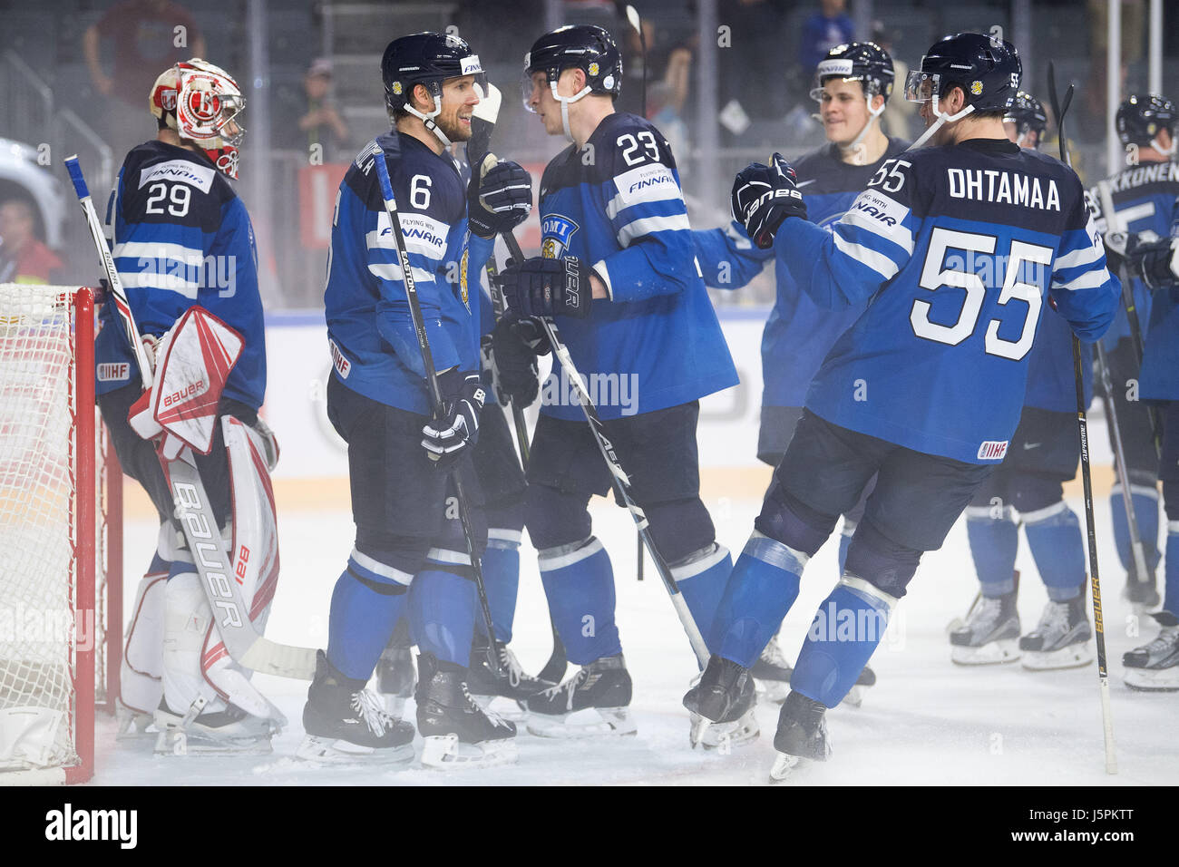 Cologne, Germany. 18th May, 2017. dpatop - Finland's goalkepper Harri ...