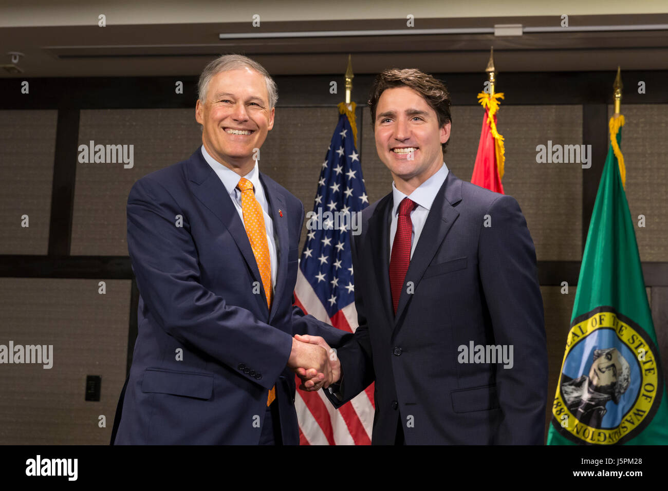Seattle, Washington: Canadian Prime Minister Justin Trudeau meets with ...
