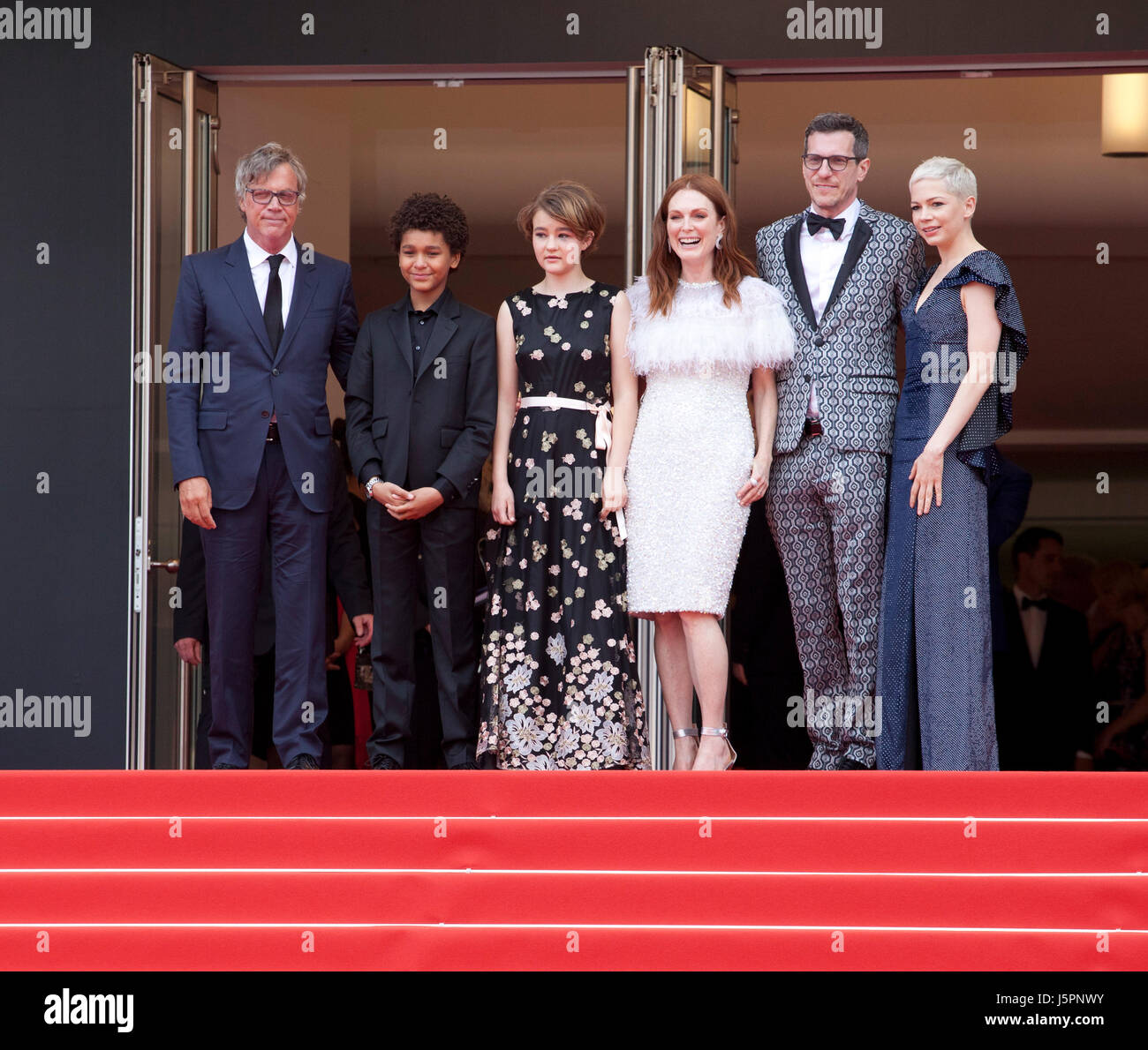 Cannes, France. 18th May, 2017. Todd Haynes, Jaden Michael, Millicent Simmonds, Julianne Moore ...