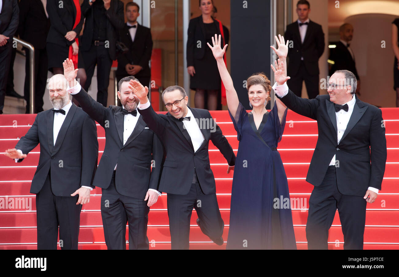Cannes, France. 18th May, 2017. Mikhail Krichman, Alexey Rozin, Andrey ...
