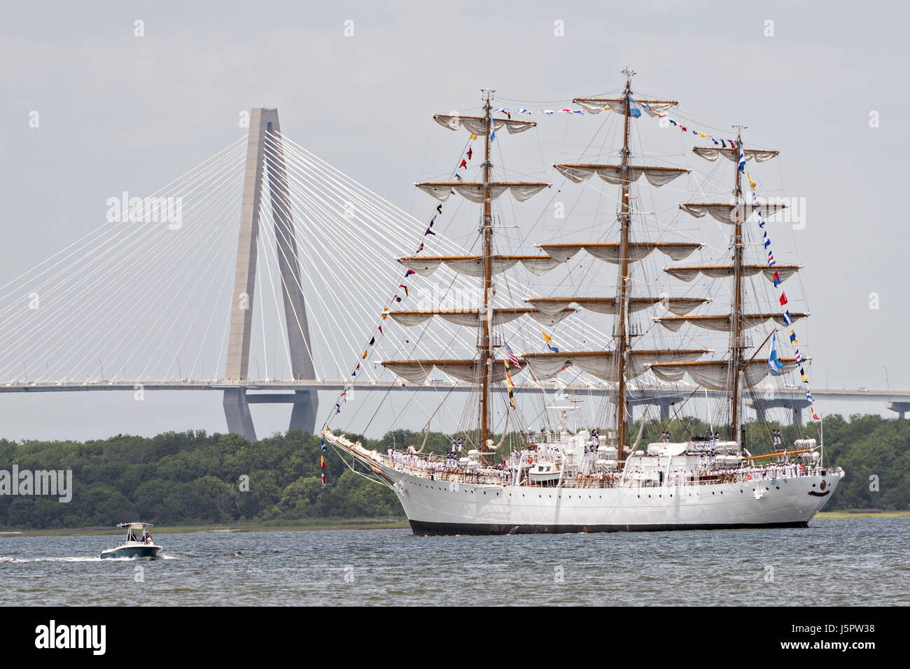 Charleston, USA. 18th May, 2017. The steel hulled, full rigged ...