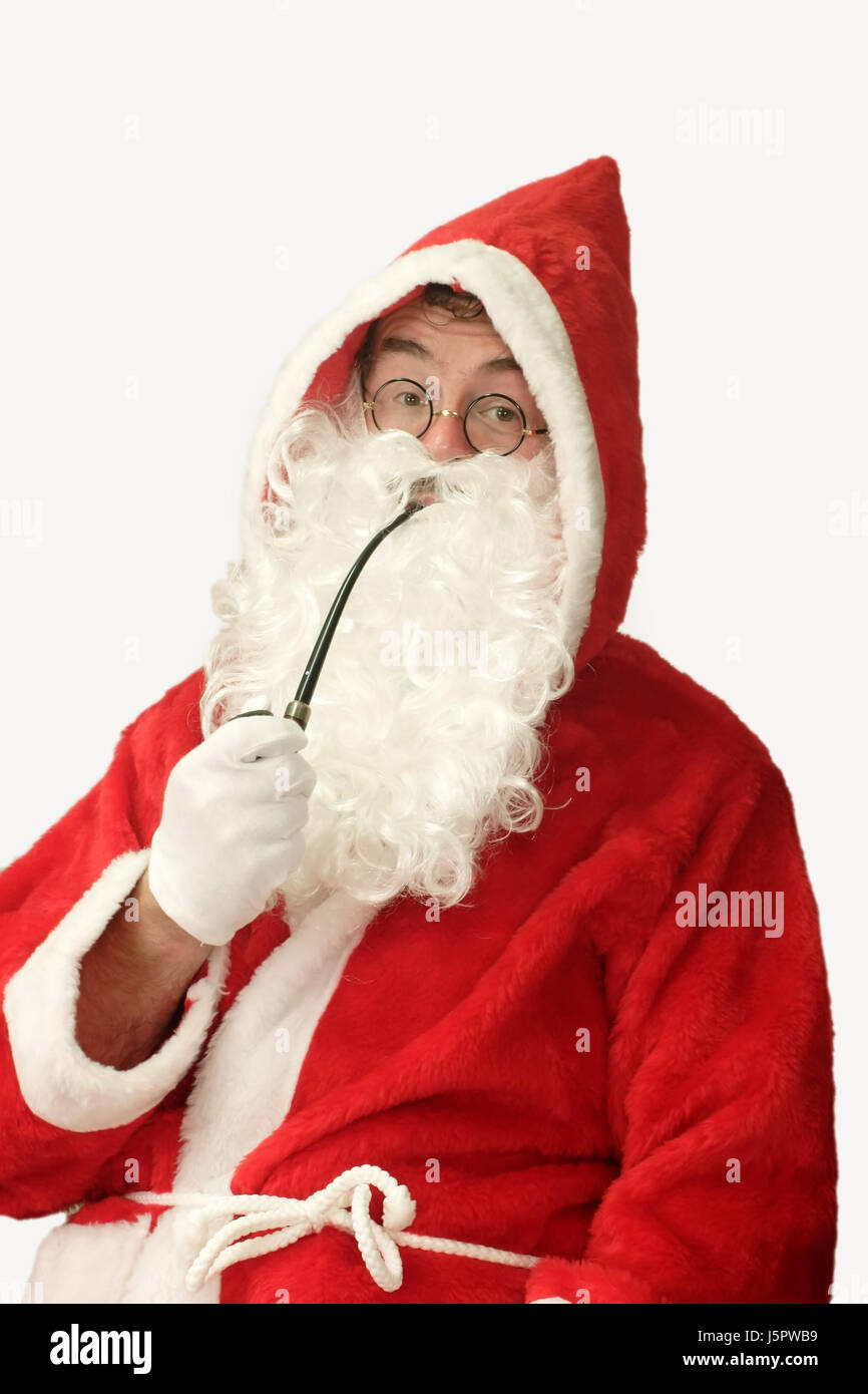smoking santa claus Stock Photo - Alamy