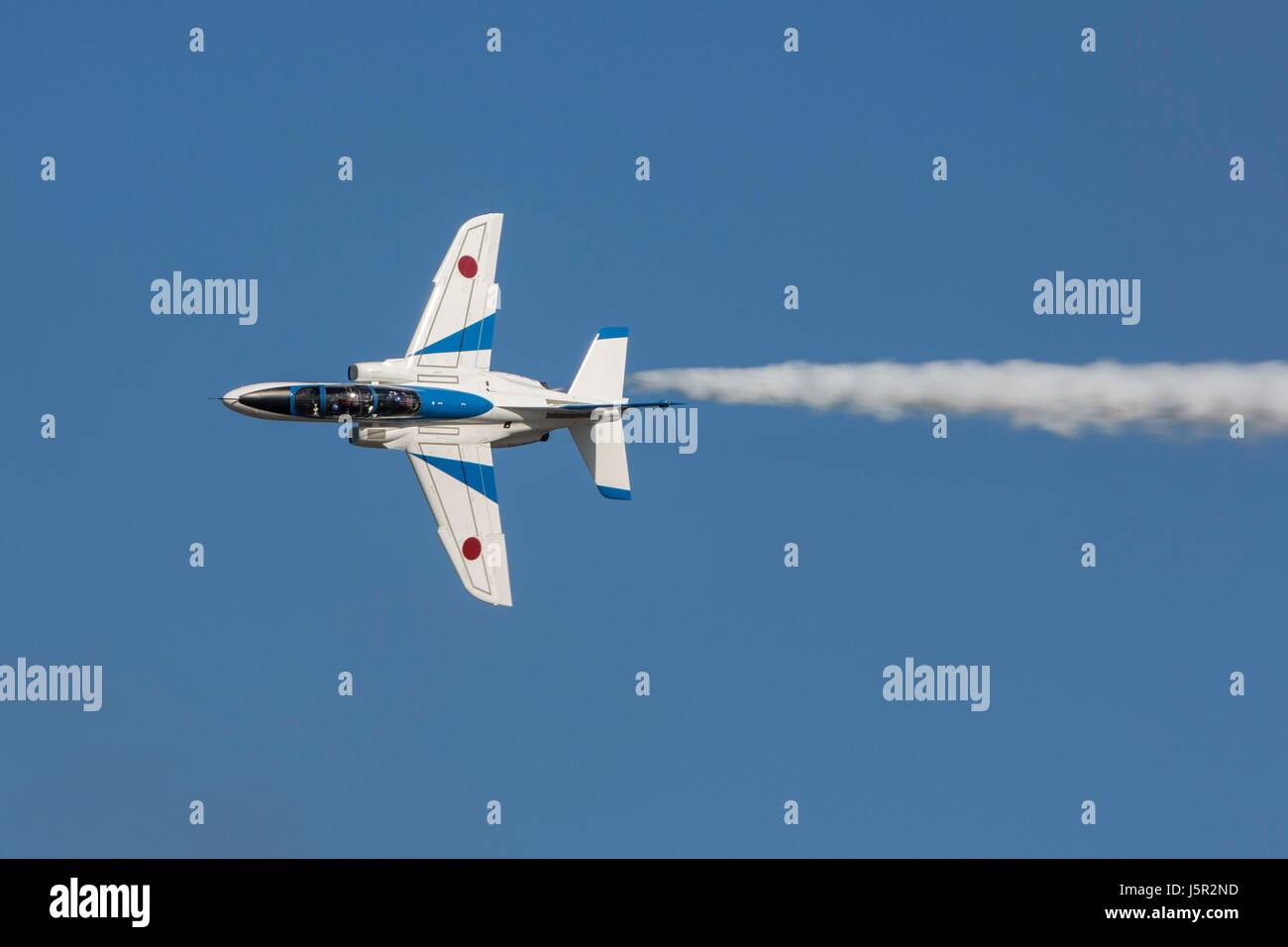 The Japanese Air Self-Defense Force Blue Impulse aircraft perform ...