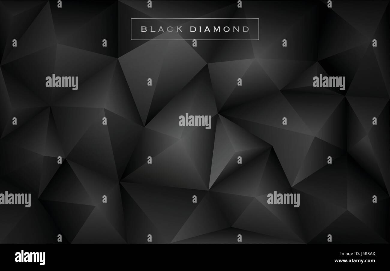 Abstract black diamond polygon background. Luxury low poly wallpaper ...