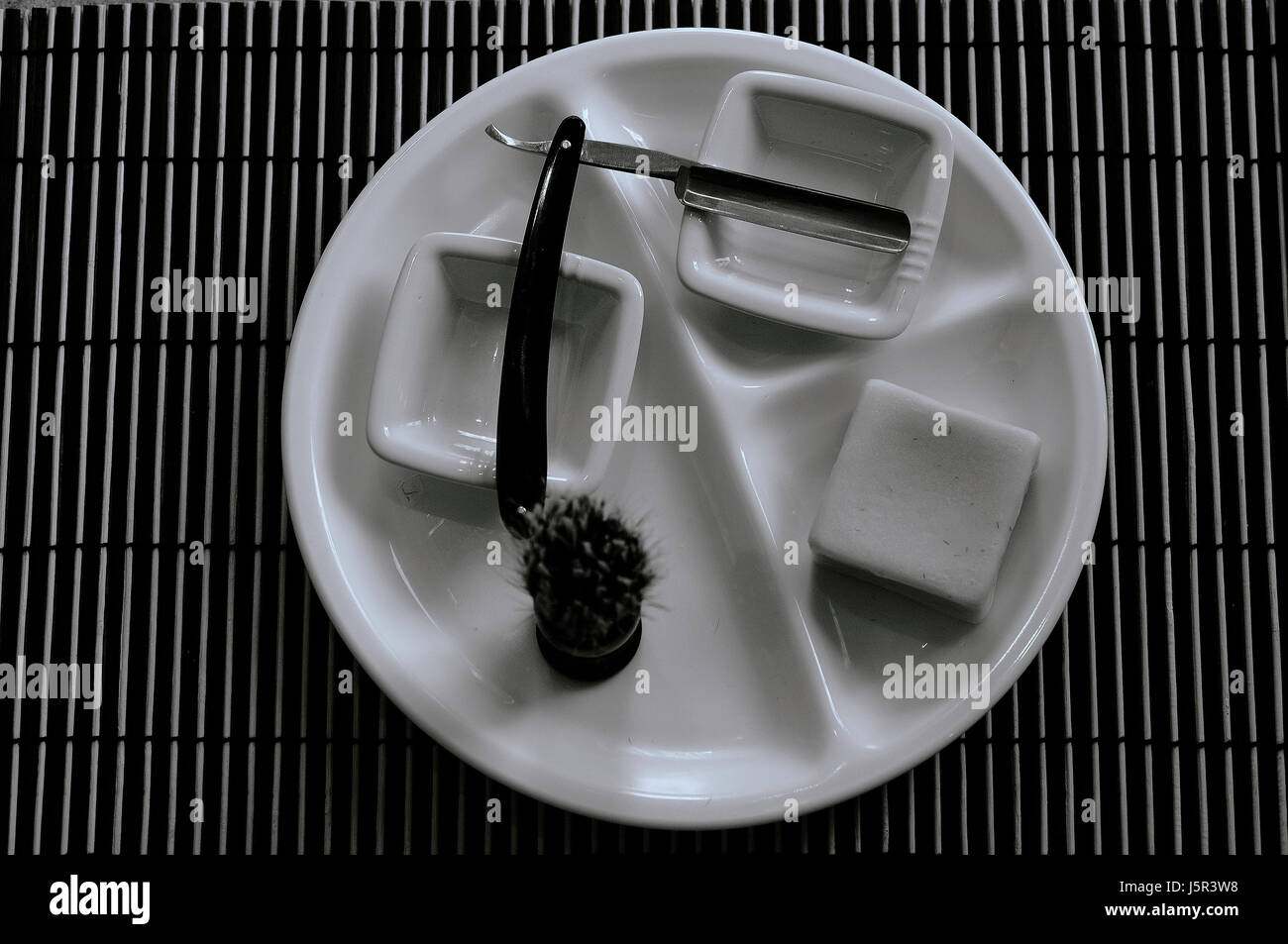 care bamboo implements bowls soap peel razor table paintbrush brush ...