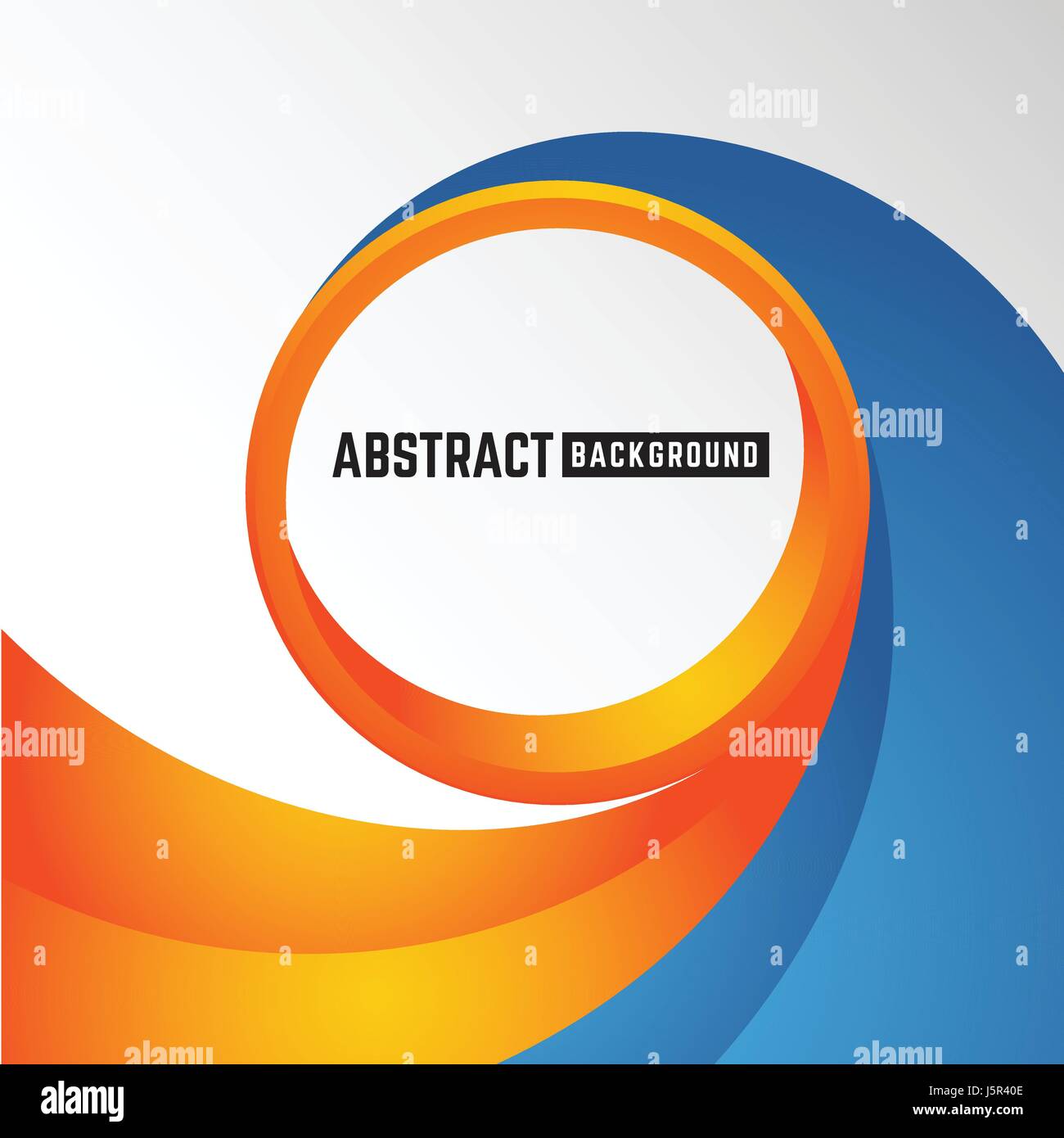 abstract orange and blue curve circle background for leaflet, brochure ...