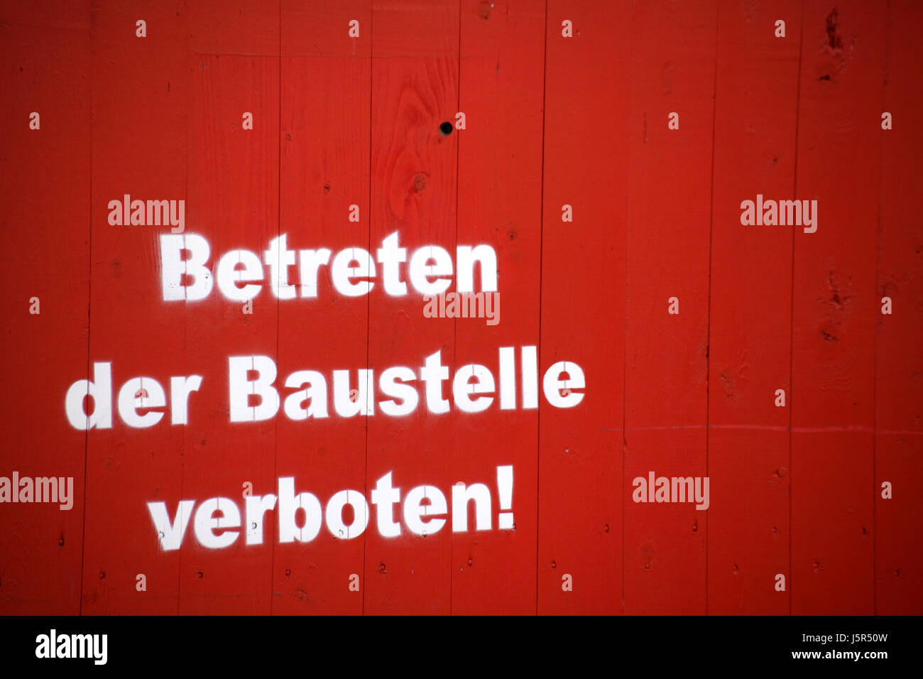 sign signal build blank european caucasian fence contrast lettering ...