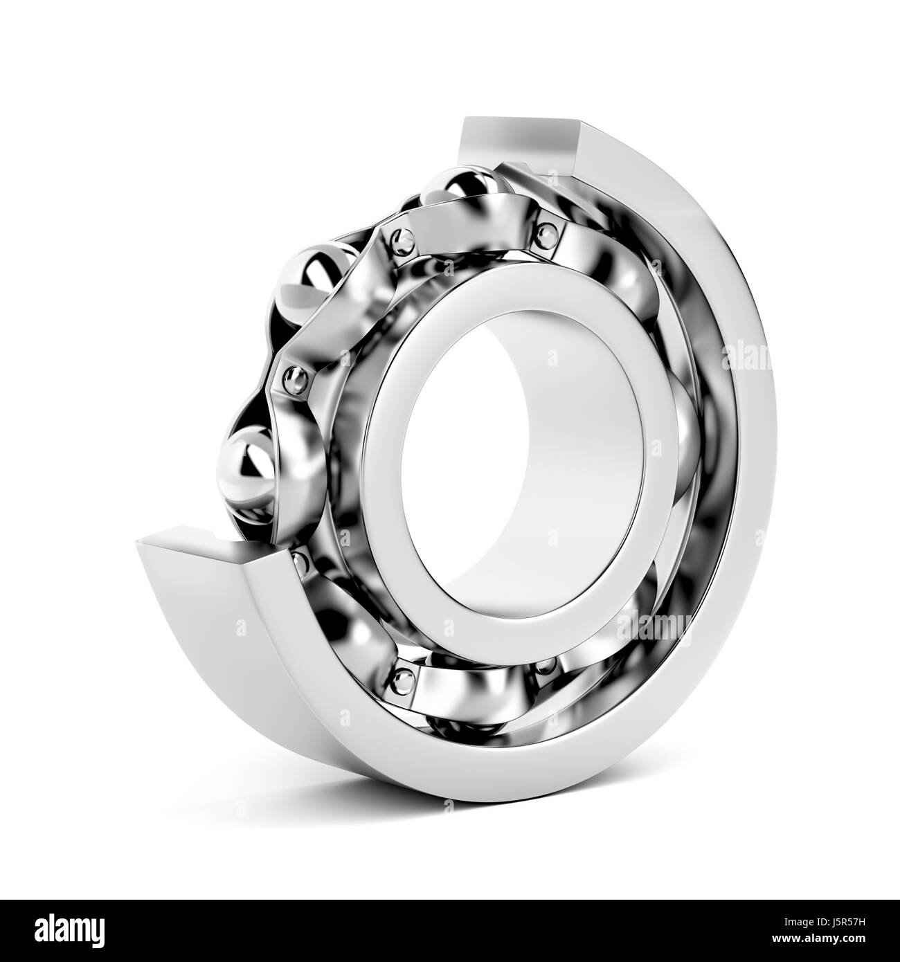 Cutaway of ball bearing on white background Stock Photo - Alamy