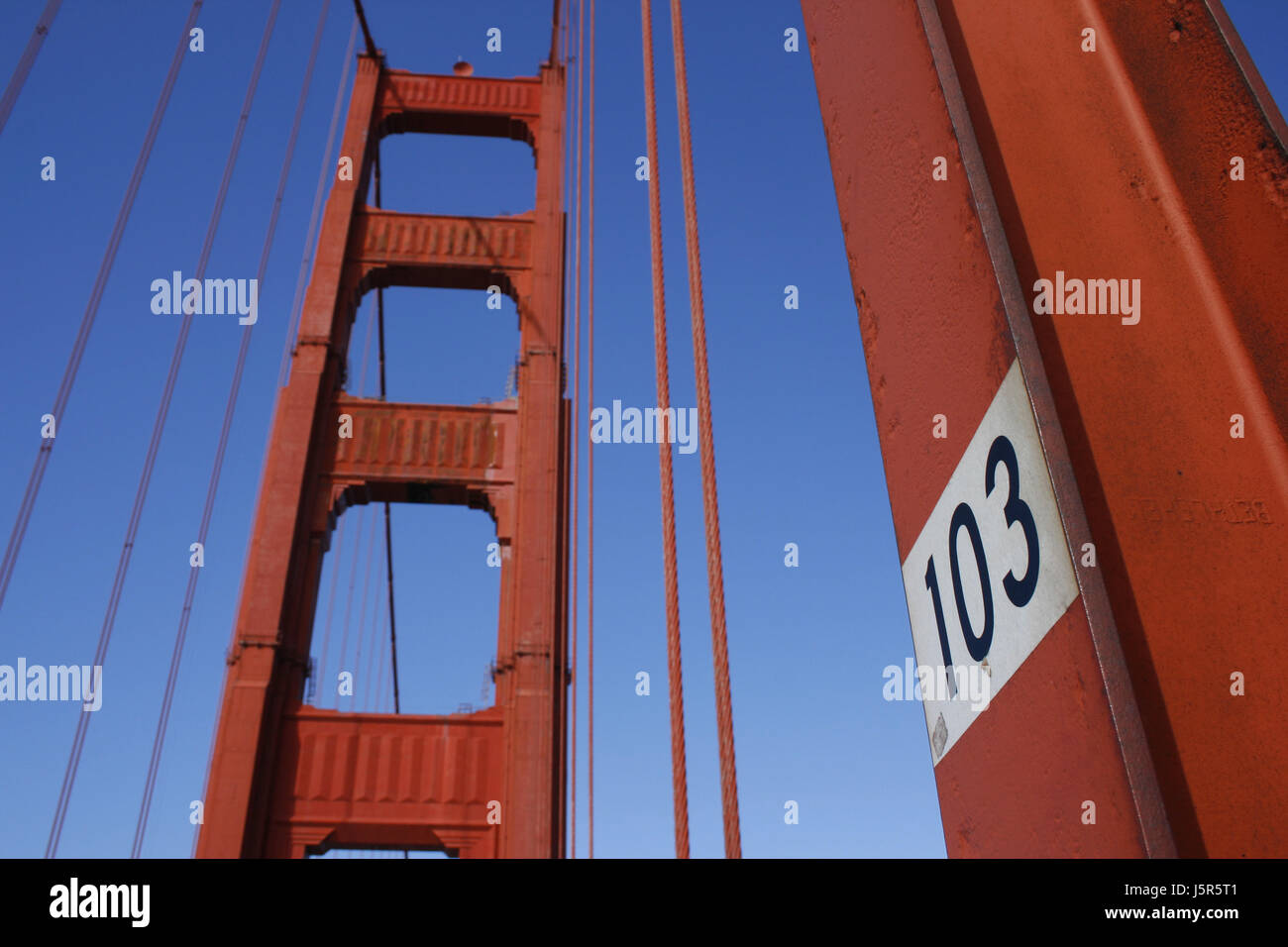 blue historical bridge usa california america steel stanchion number ...