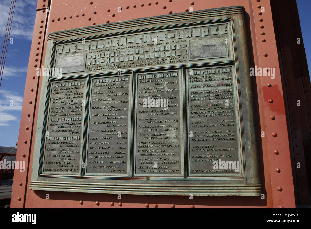 sign signal blue historical bridge usa california america steel hint ...