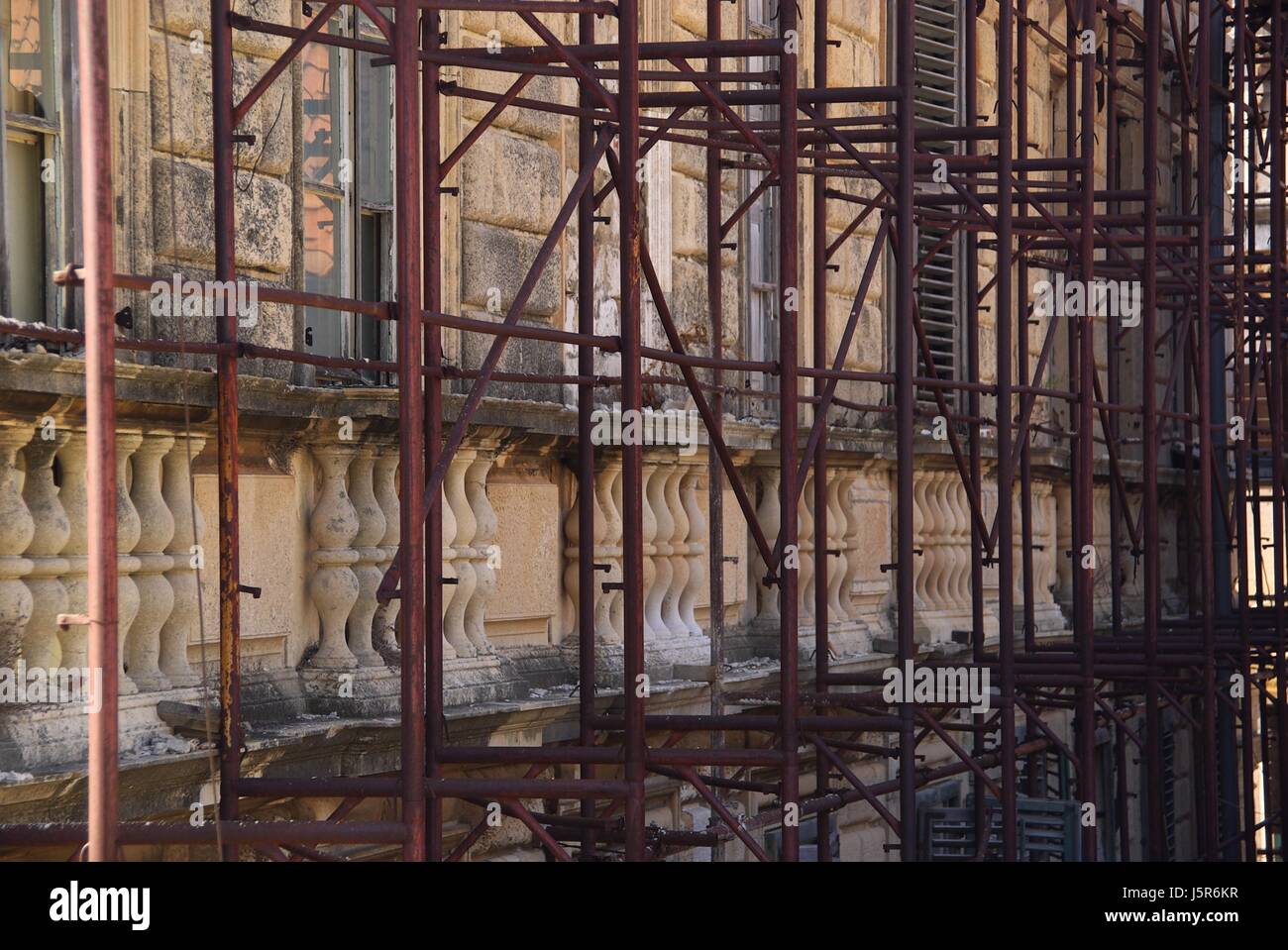 house building steel scaffold scaffolding house wall building ...