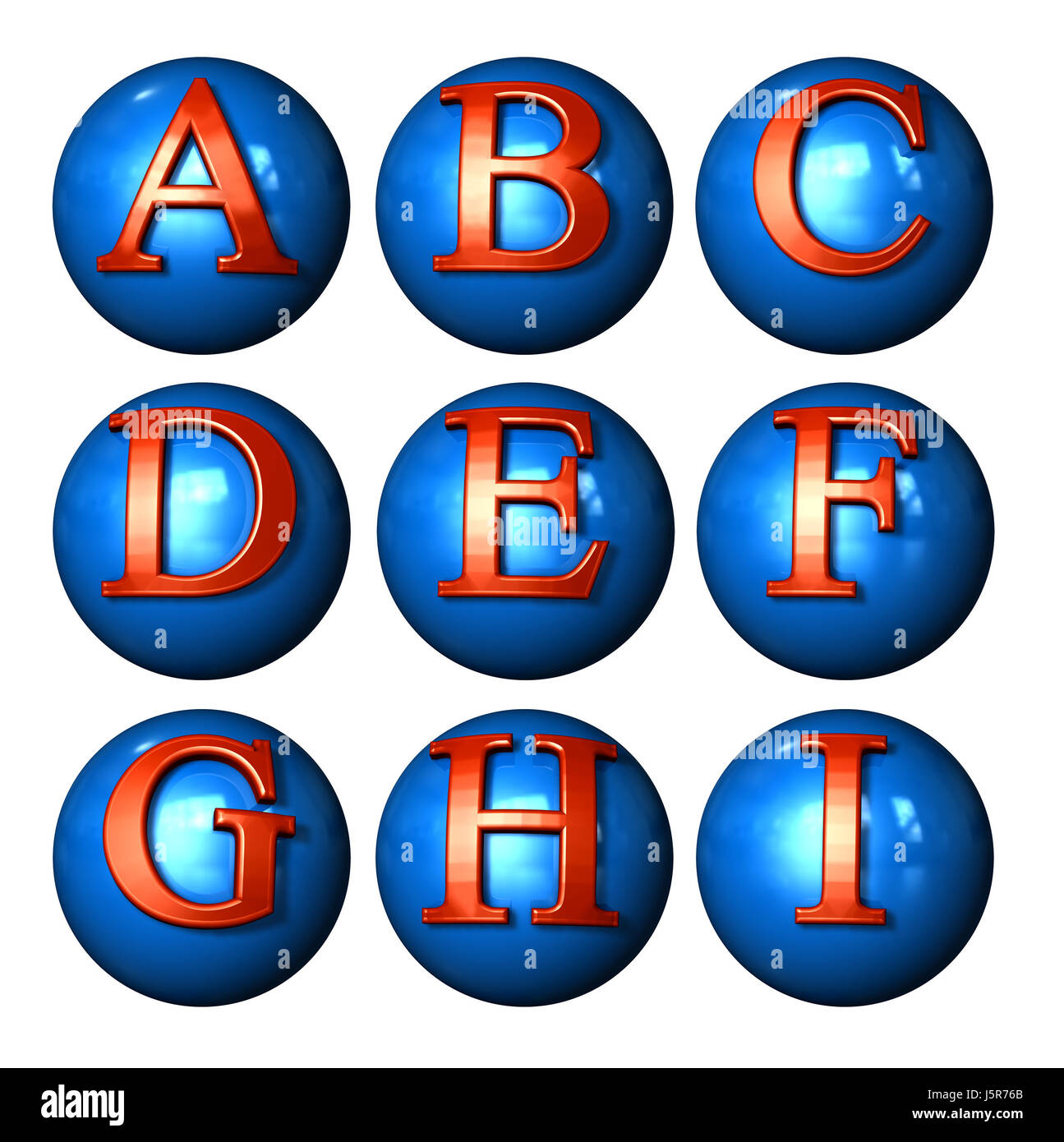 icon letter balls Stock Photo - Alamy