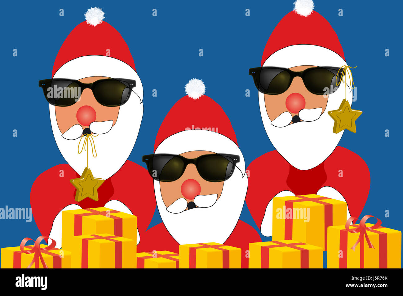 blue father christmas blank european caucasian party celebration gift ...