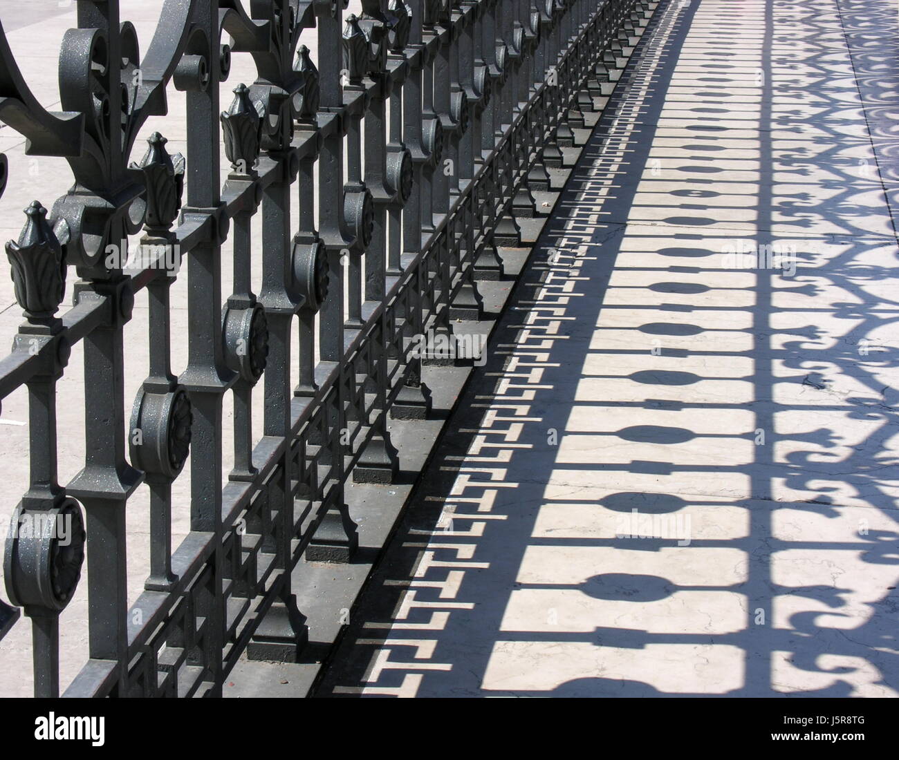 Rome roma fence railing fenced locked metal lattice metal fence shaddow ...