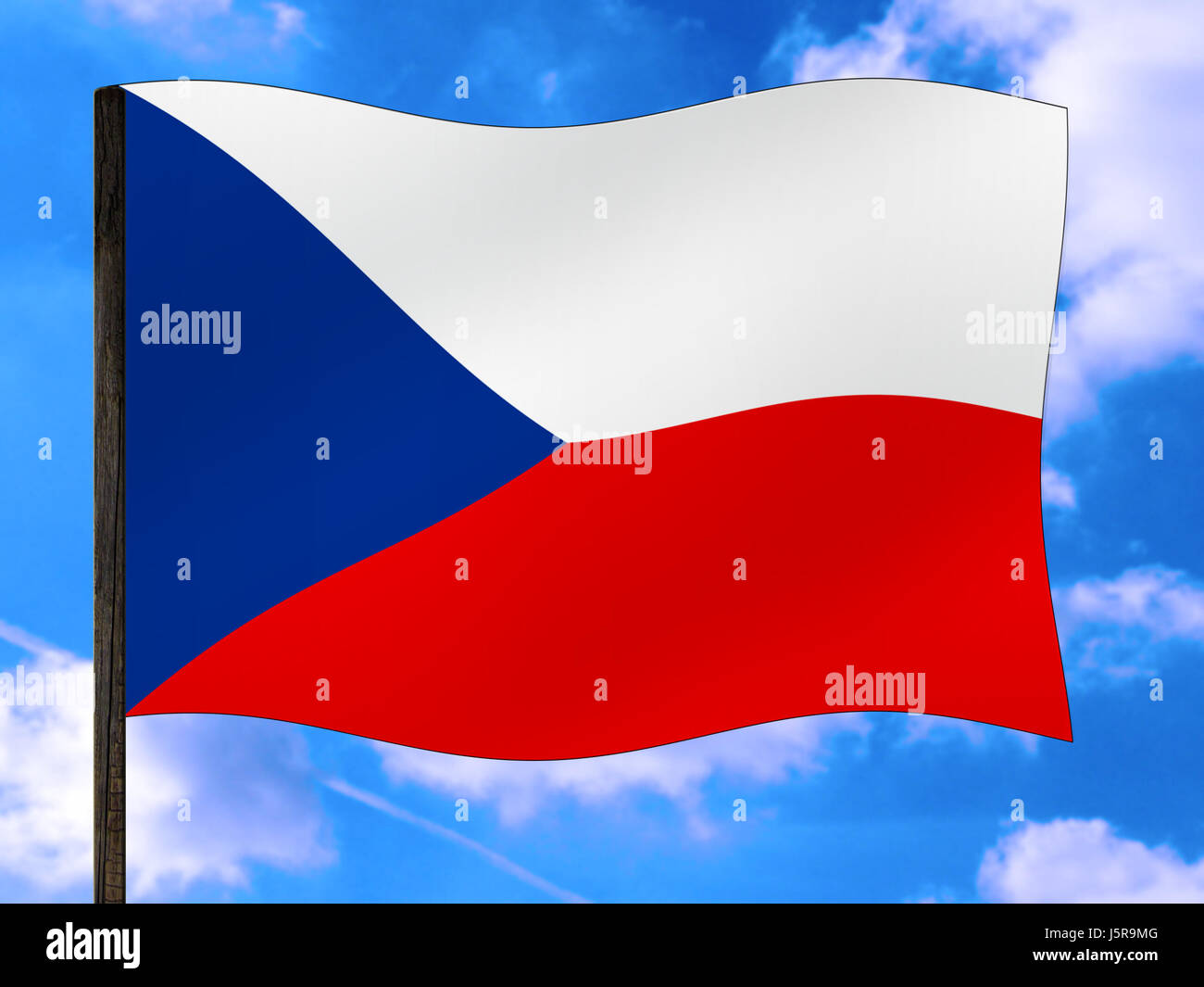 Czechia national flag hi-res stock photography and images - Alamy