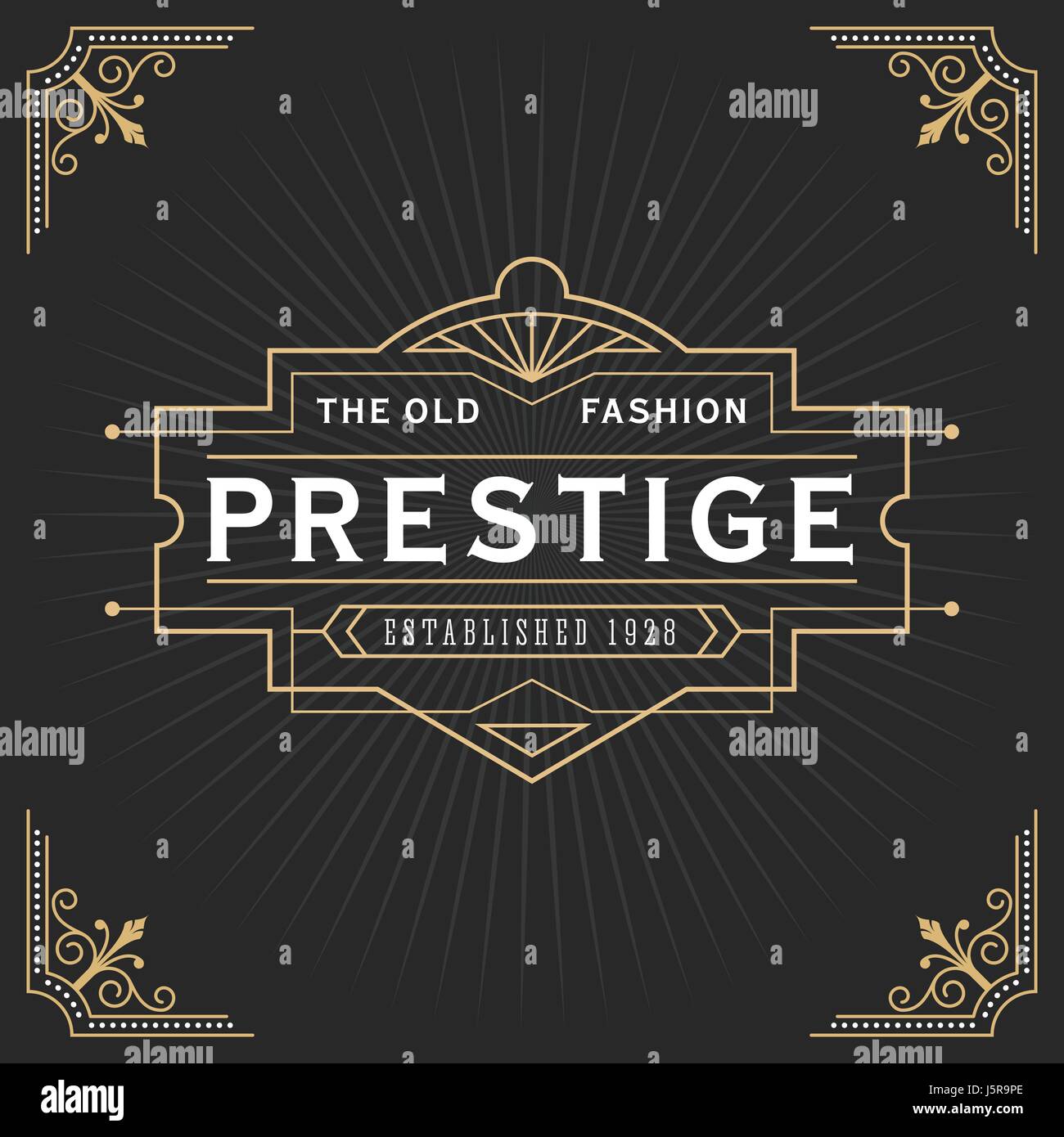 Vintage line frame design for labels, banner, logo, emblem, apparel, t ...