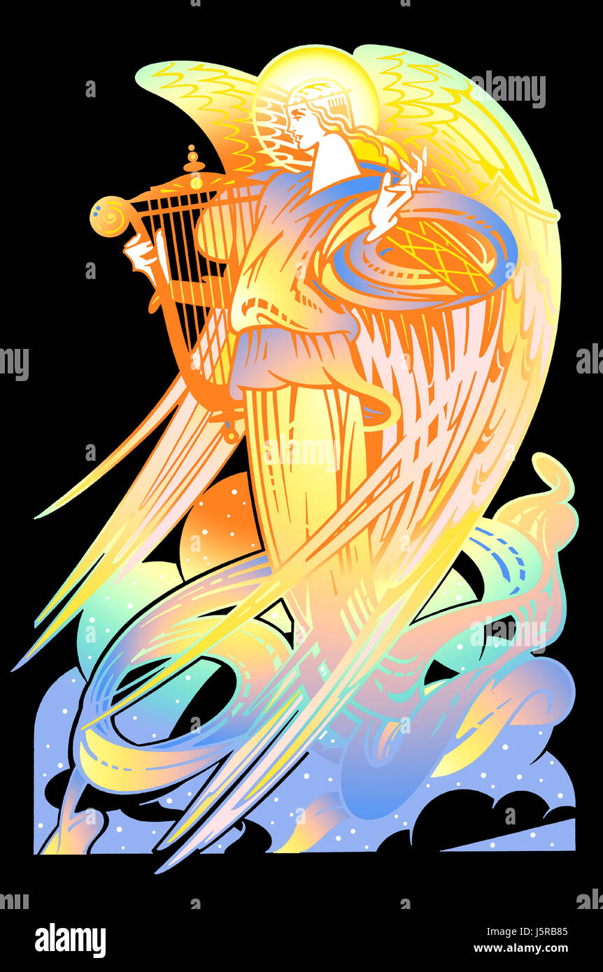 Female angel cloud hi-res stock photography and images - Alamy