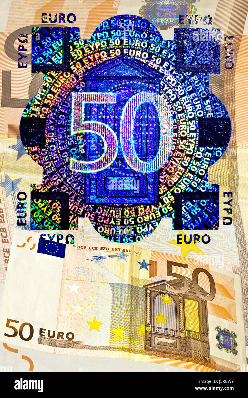 50 euro note hologram euro hi-res stock photography and images - Alamy