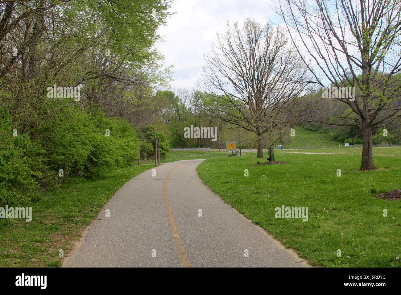 The nature trail and the foot paths of the park Stock Photo - Alamy