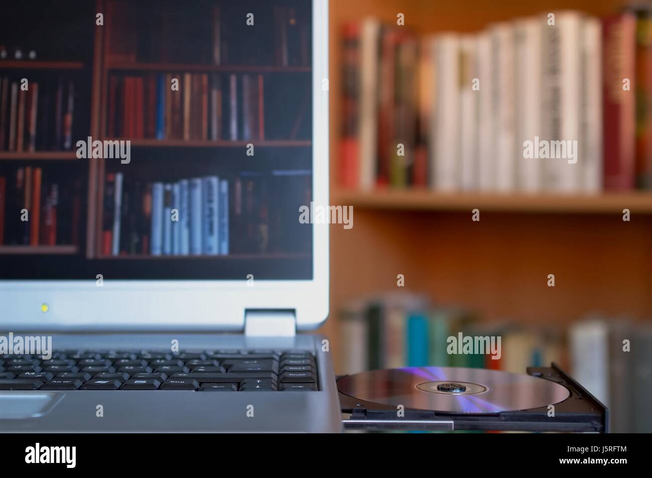 Bookshelf with books and dvd hi-res stock photography and images - Alamy