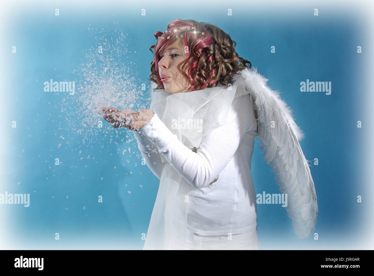 blue winter cold advent father christmas frost angel angels fairy tale ...