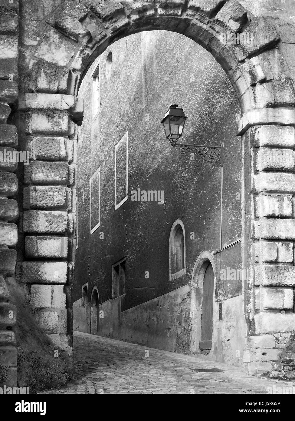 Stone wall masonry stones Black and White Stock Photos & Images - Alamy