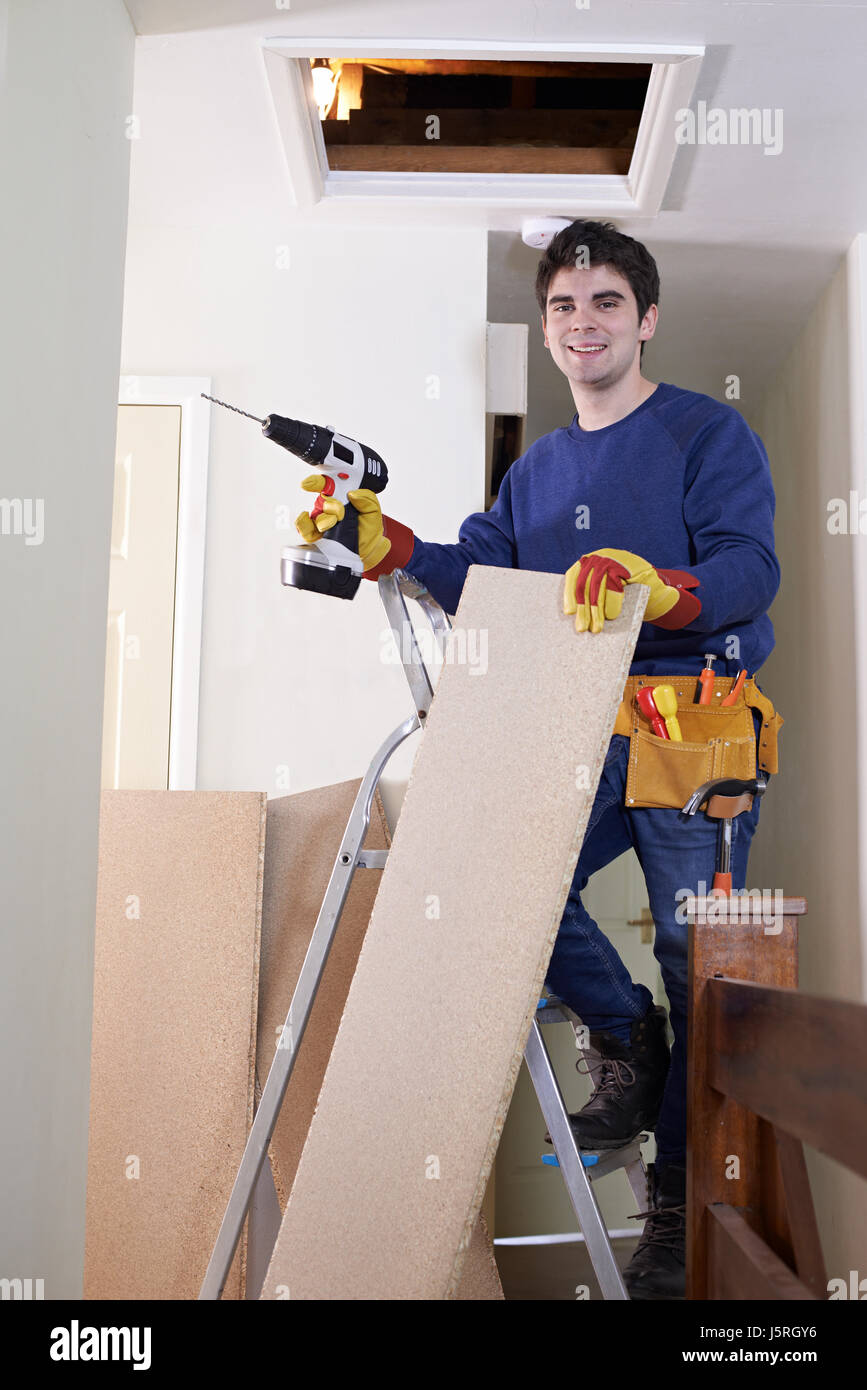Loft boarding hi-res stock photography and images - Alamy
