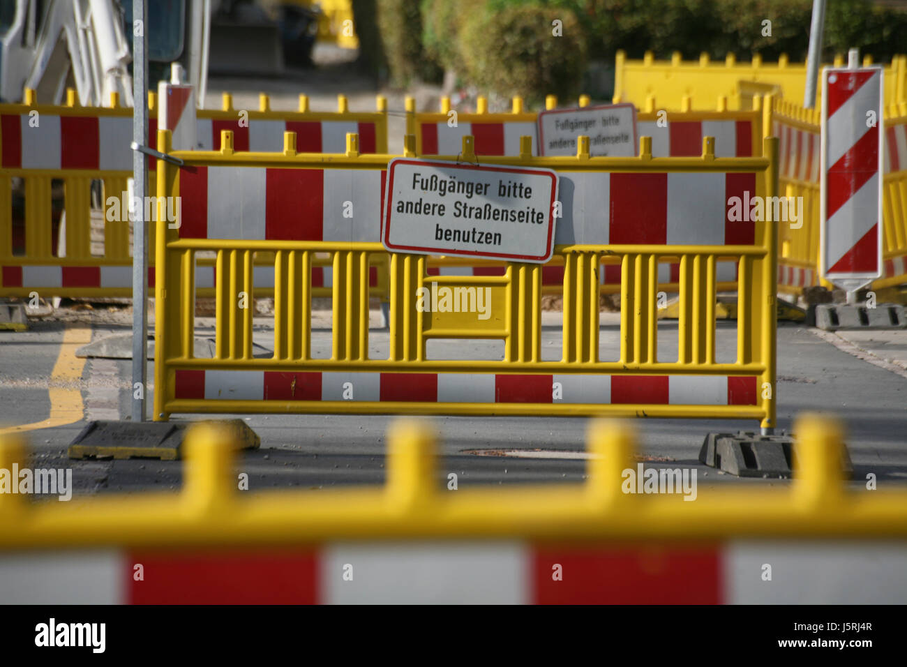 blank european caucasian signposts barrier safeguard warning traffic ...
