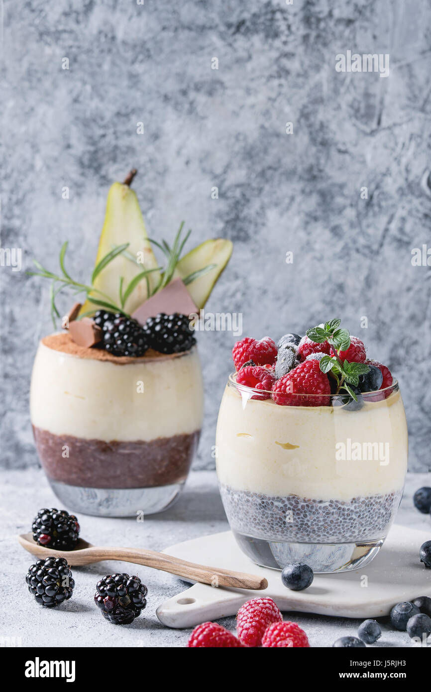 Chia pudding with rice porridge Stock Photo - Alamy