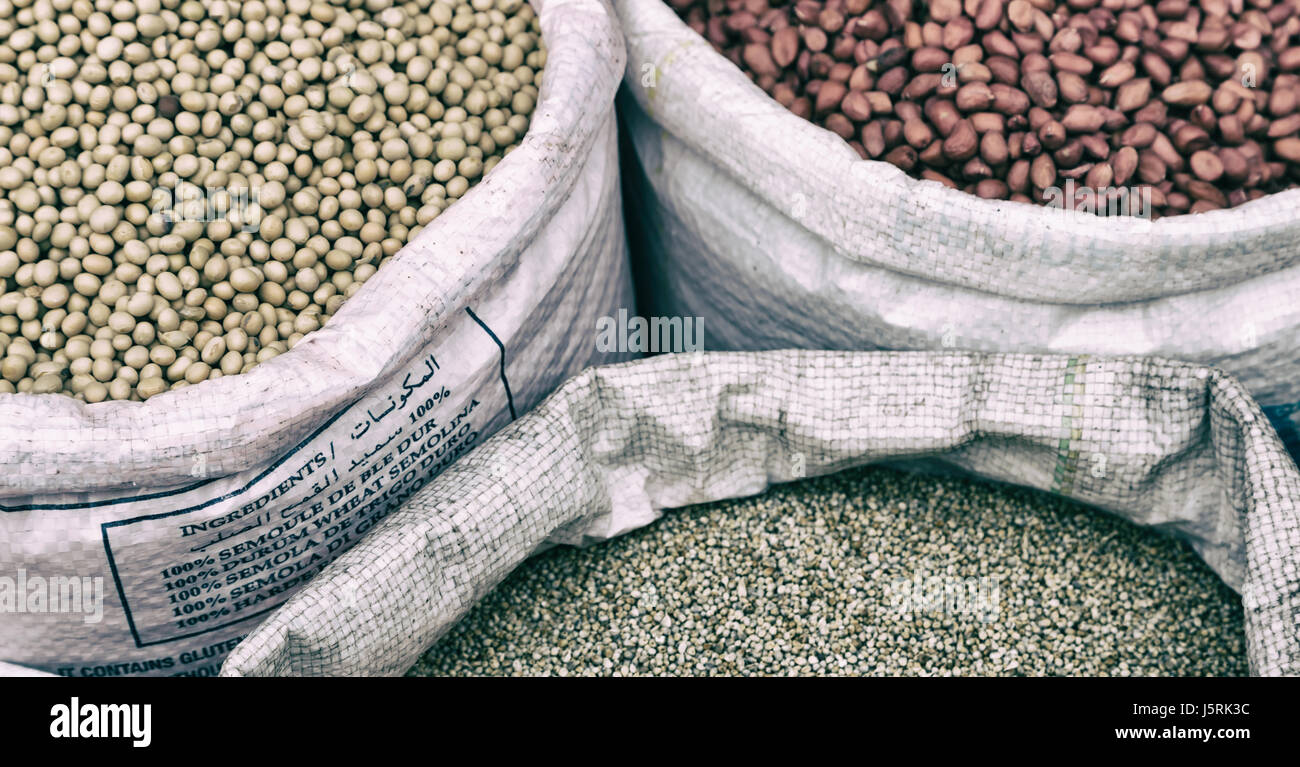 in the suk market of morocco dried vegetables food like healty organic ...