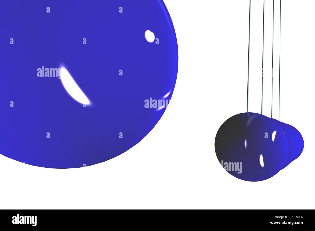 blue isolated energy power electricity electric power impulse pendulum ...