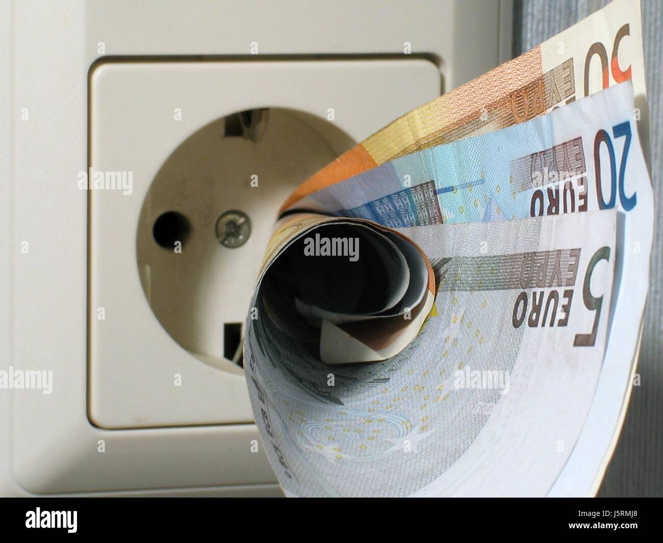 energy power electricity electric power cost outlet socket bank note ...