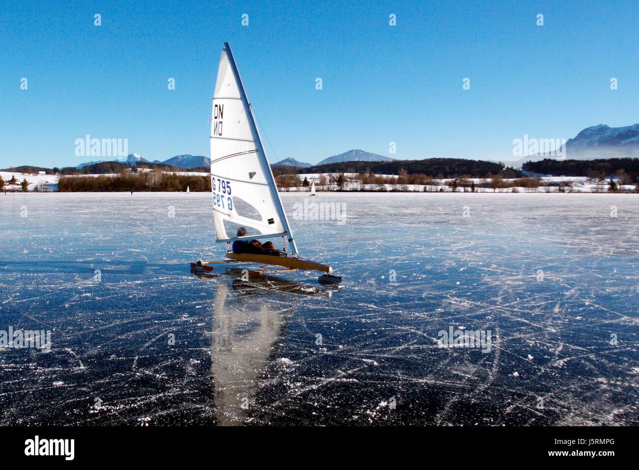 ice sailing in the five lakes country Stock Photo - Alamy
