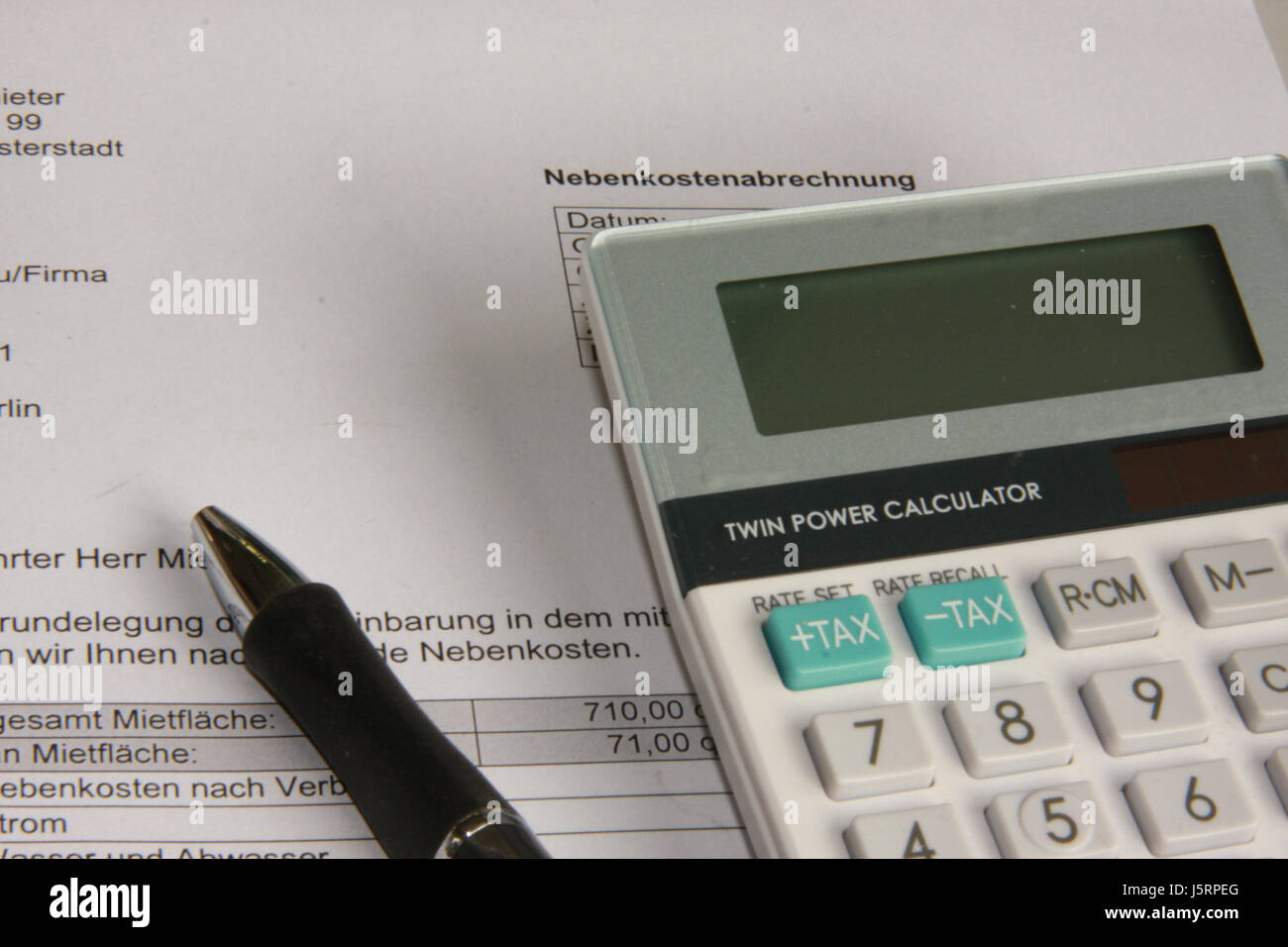 accounting pocket calculator ball pen ballpoint ballpen ball-pen ball ...