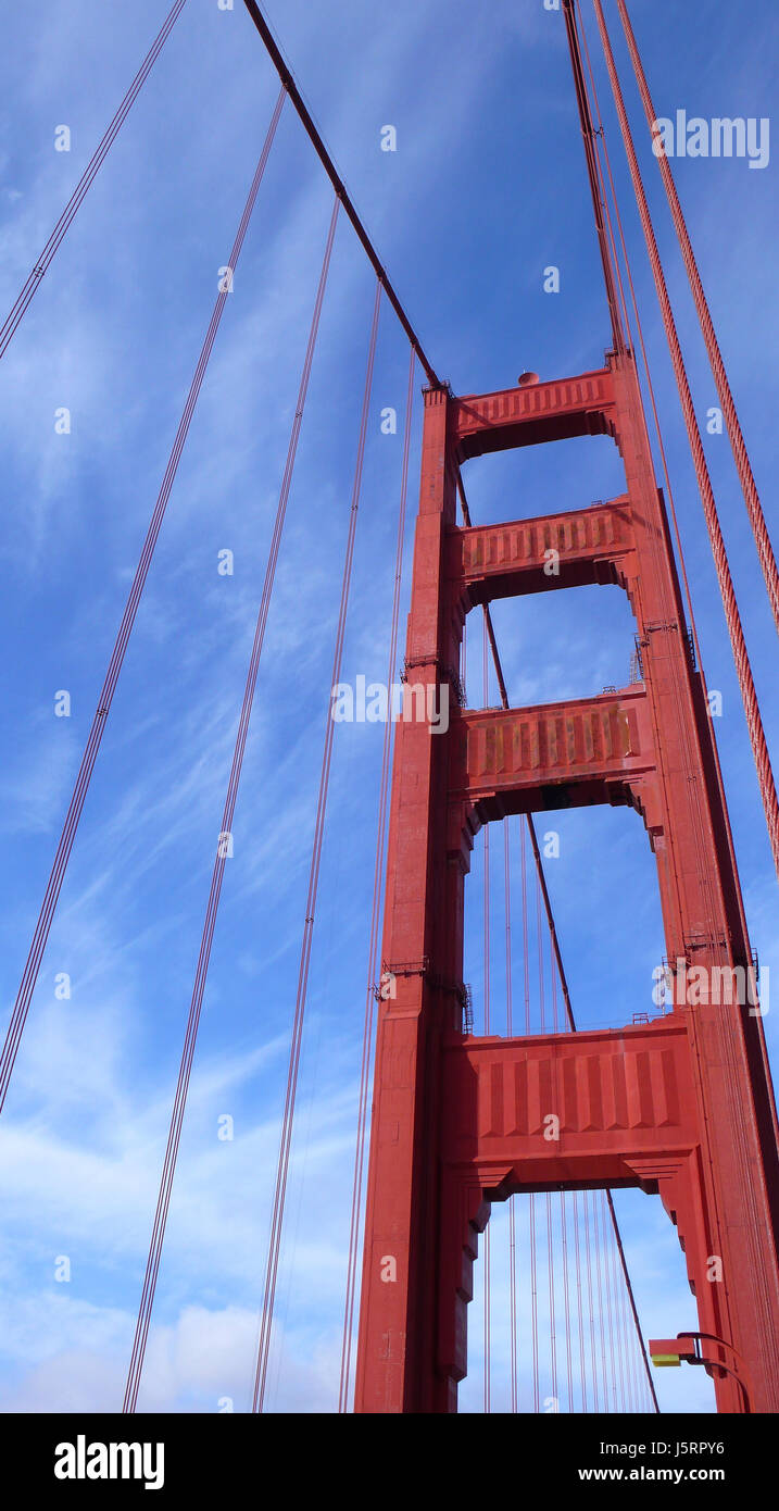 bridge usa california america suspension bridge stanchion ropes golden ...