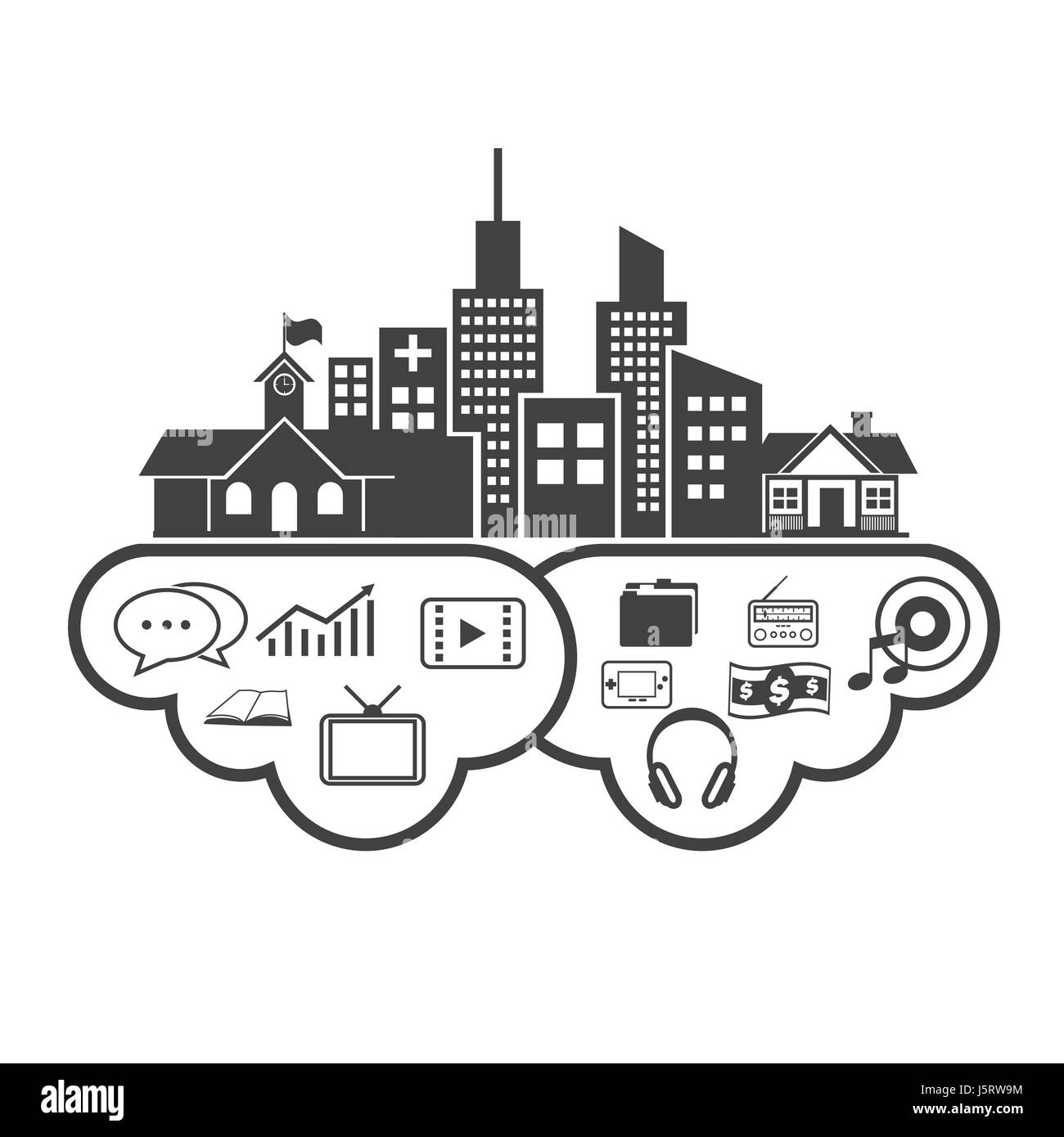 Big Data icons set, Cloud computing Stock Vector Image & Art - Alamy