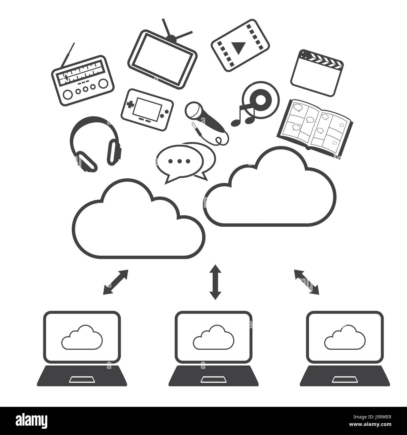 Big Data icons set, Cloud computing Stock Vector Image & Art - Alamy