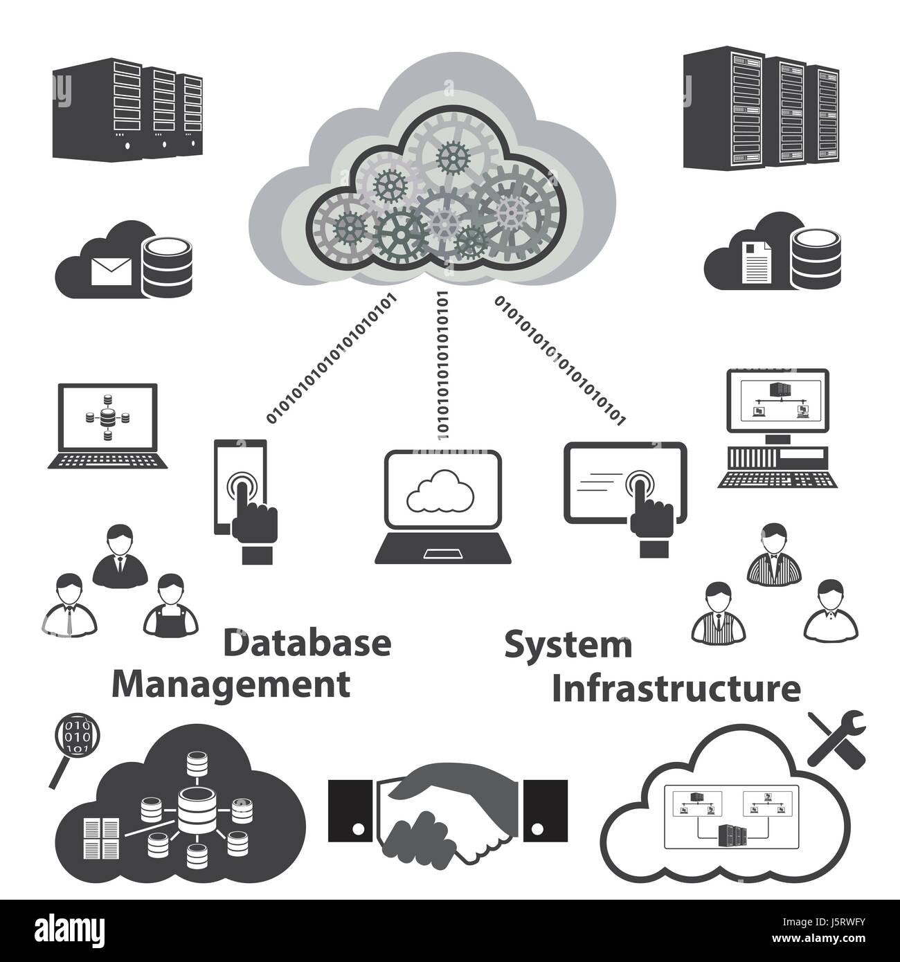 Big Data icons set, Cloud computing Stock Vector Image & Art - Alamy