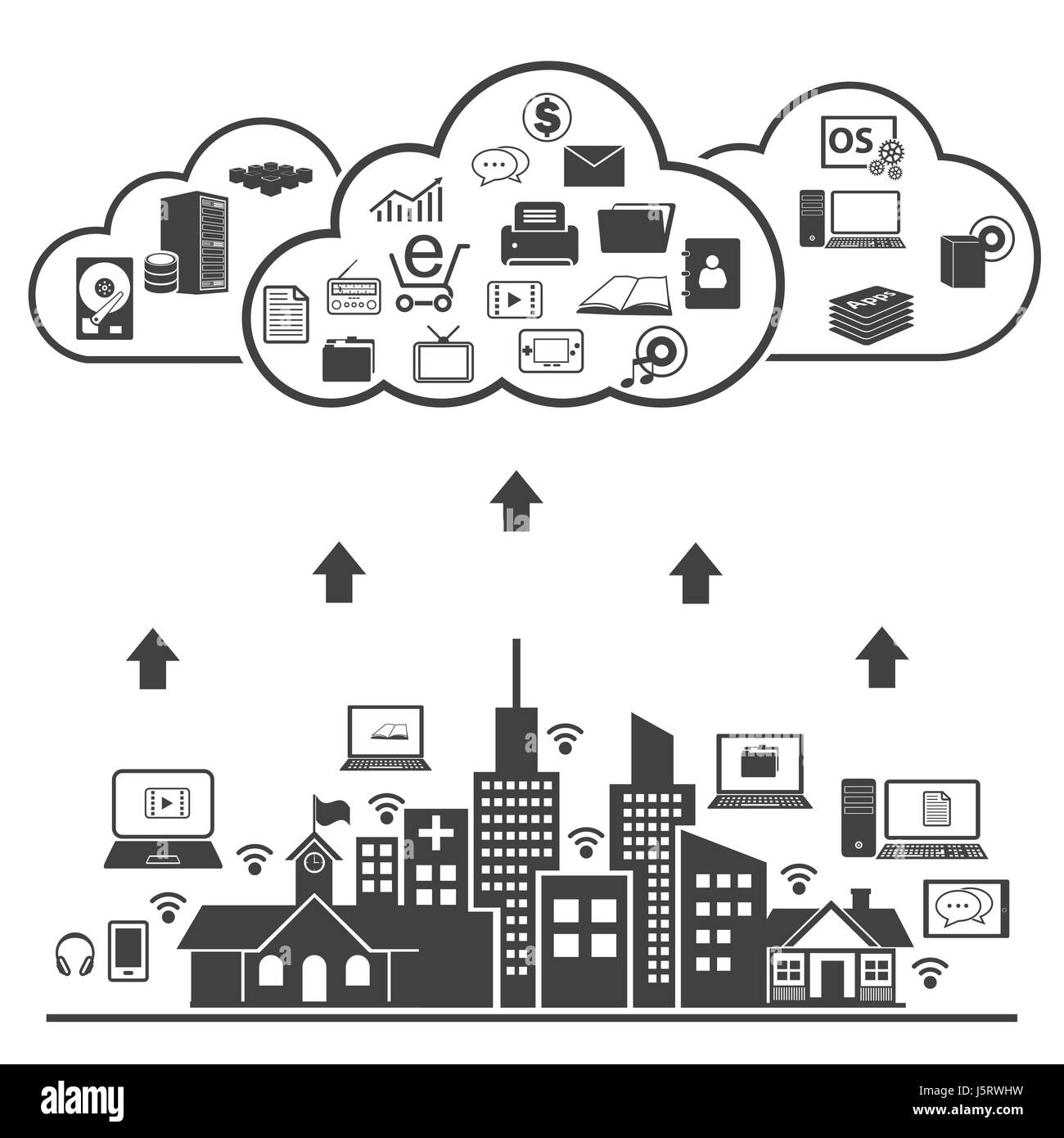 Big Data icons set, Cloud computing Stock Vector Image & Art - Alamy