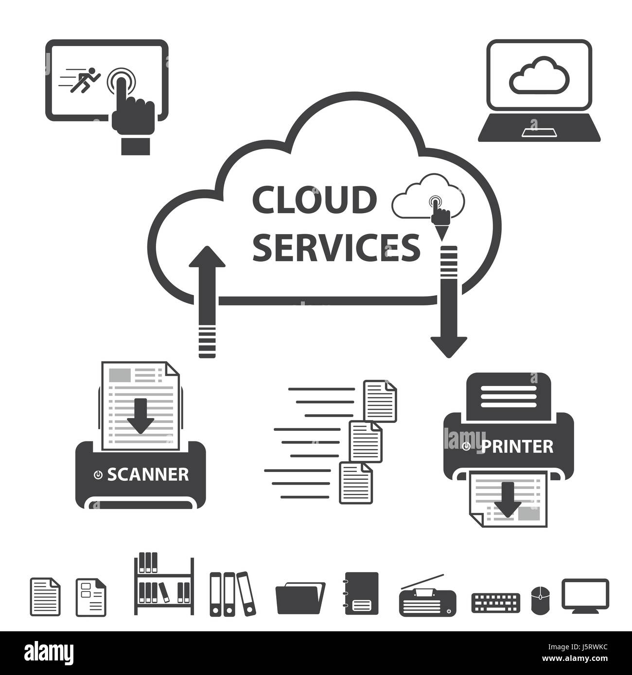 Big Data icons set, Cloud computing Stock Vector Image & Art - Alamy