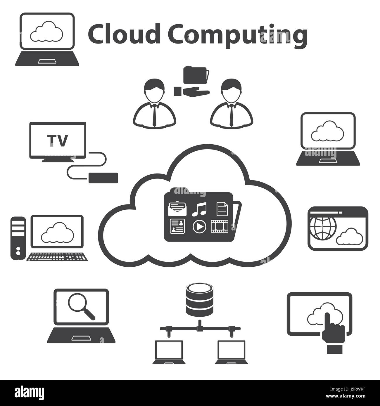 Big Data icons set, Cloud computing Stock Vector Image & Art - Alamy